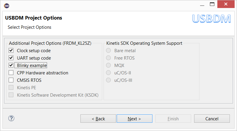 USBDM: Eclipse - USBDM Features