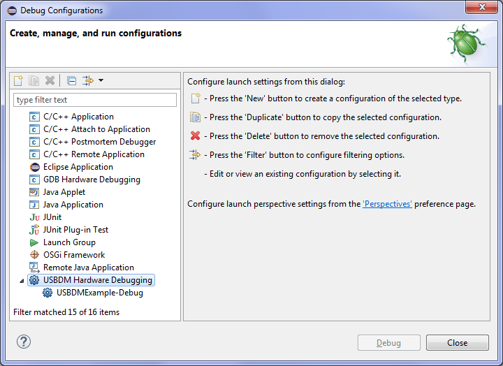 USBDM: Eclipse - USBDM Features