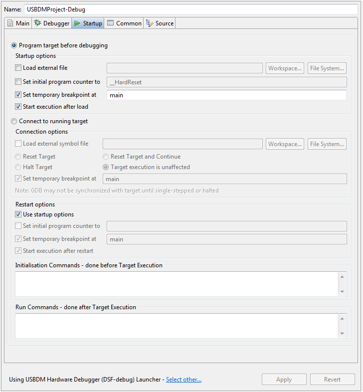 USBDM: Eclipse - USBDM Features